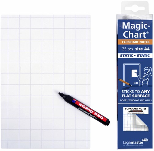 Magic-chart notes Legamaster flipchart 20x30cm 25 vel wit - Sijbes ...
