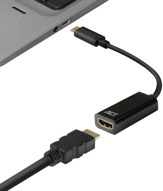 Adapter ACT USB-C naar HDMI 4K 30Hz 0.15 meter - Sijbes Ergonomie